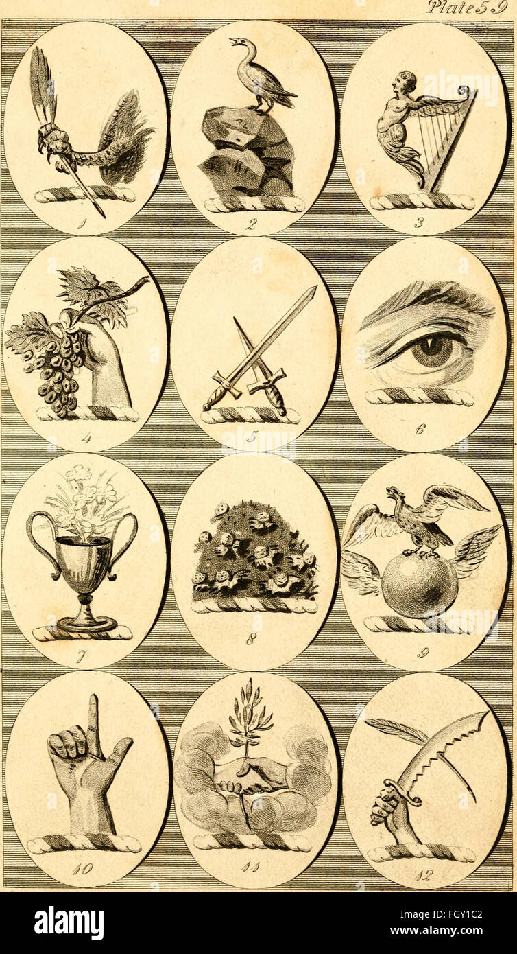 This 1817 work documents the crests and mottos of British families and ...