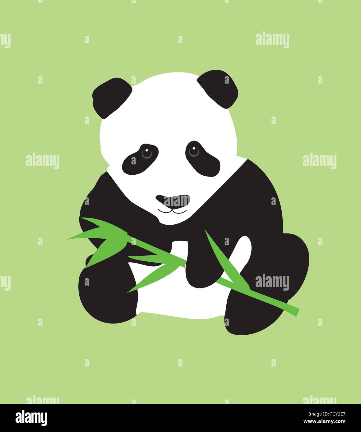 vector illustration of a panda bear isolated on white background Stock ...