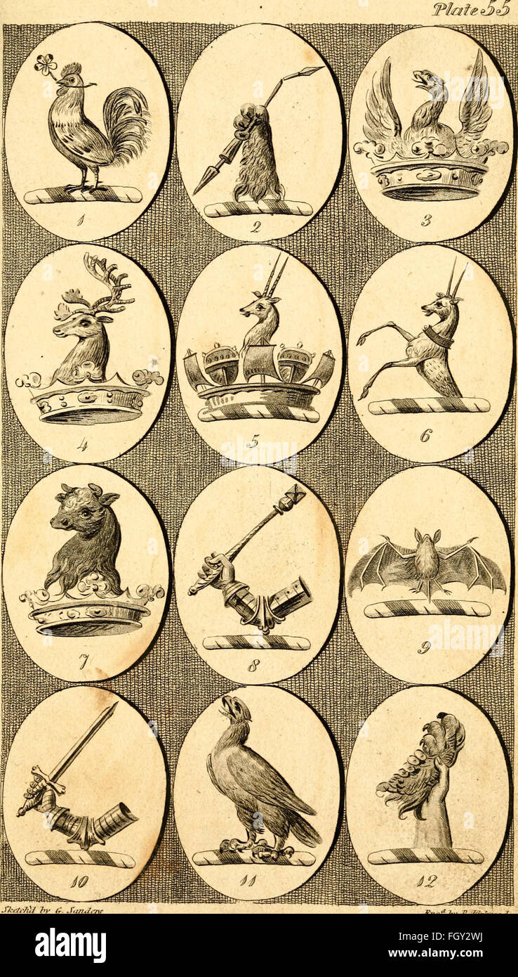 This reference book offers a collection of crests and mottos from ...