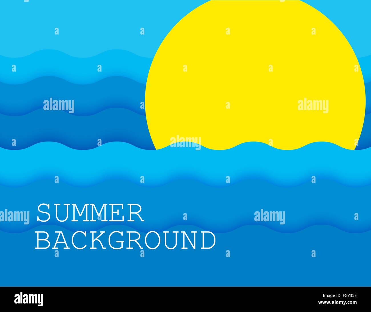summer background. vector Stock Vector Image & Art - Alamy