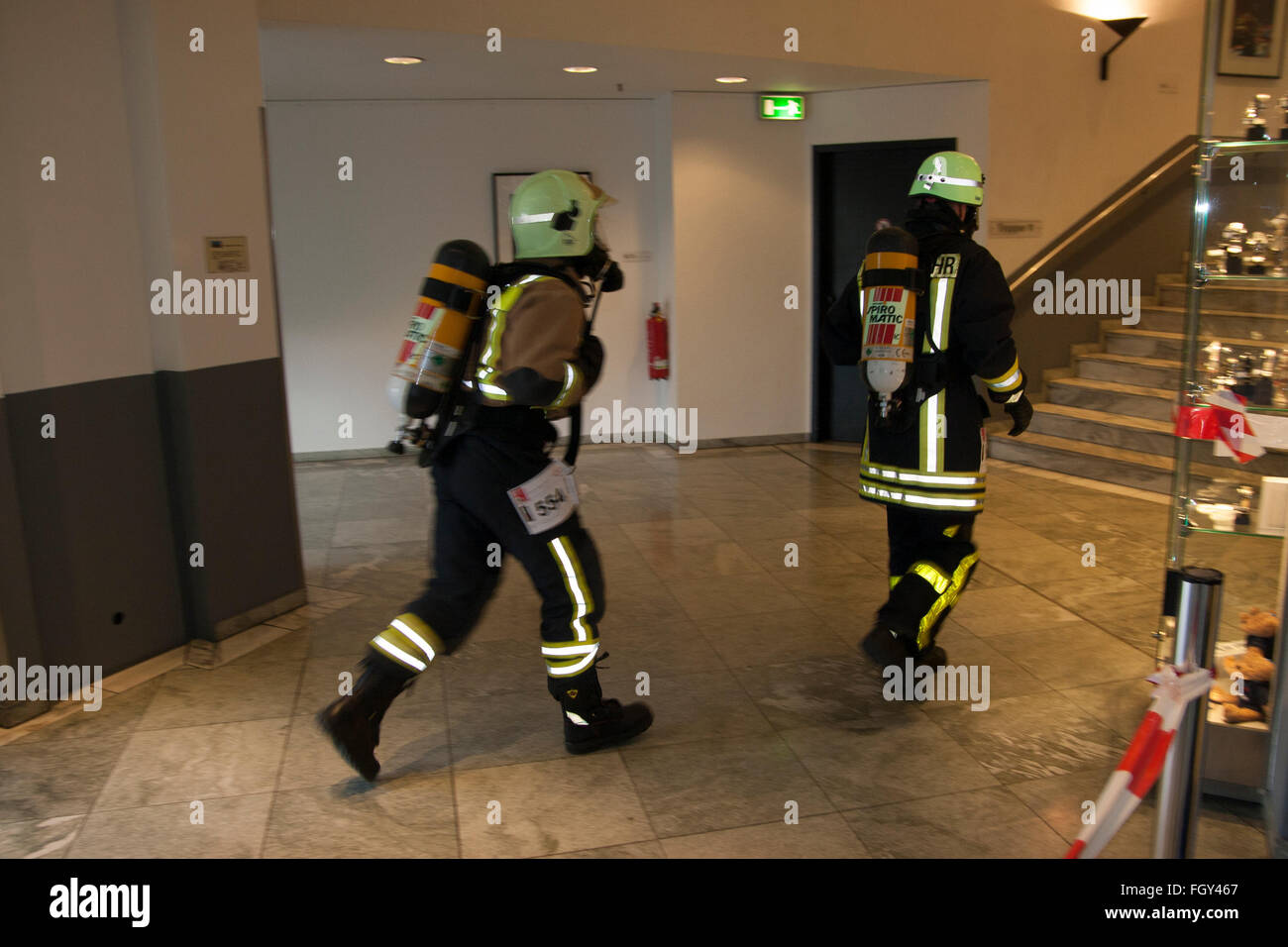 Berlin Firefighter Stairrun. Berlin, Germany. Two person teams from ...
