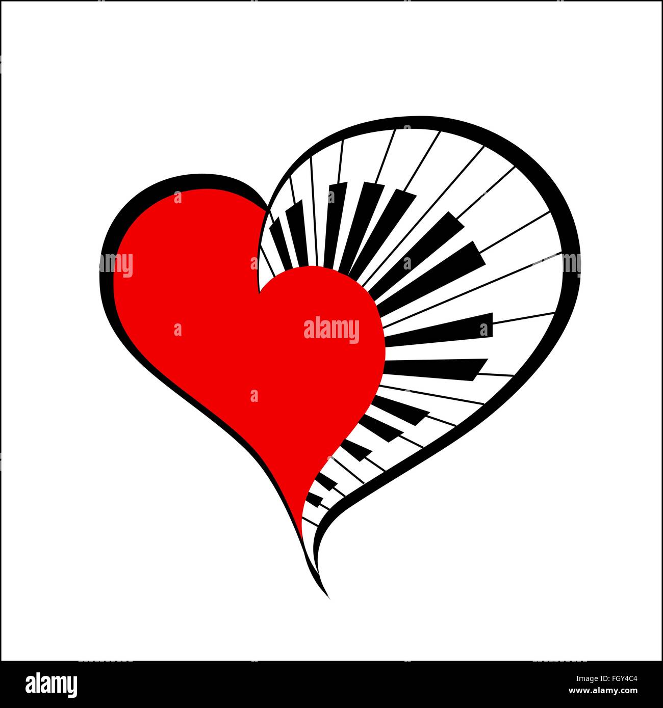 music heart. vector Stock Vector Image & Art - Alamy