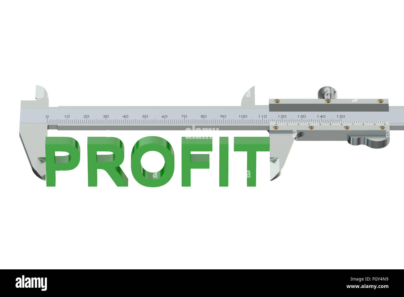 measuring profit concept isolated on white background Stock Photo - Alamy