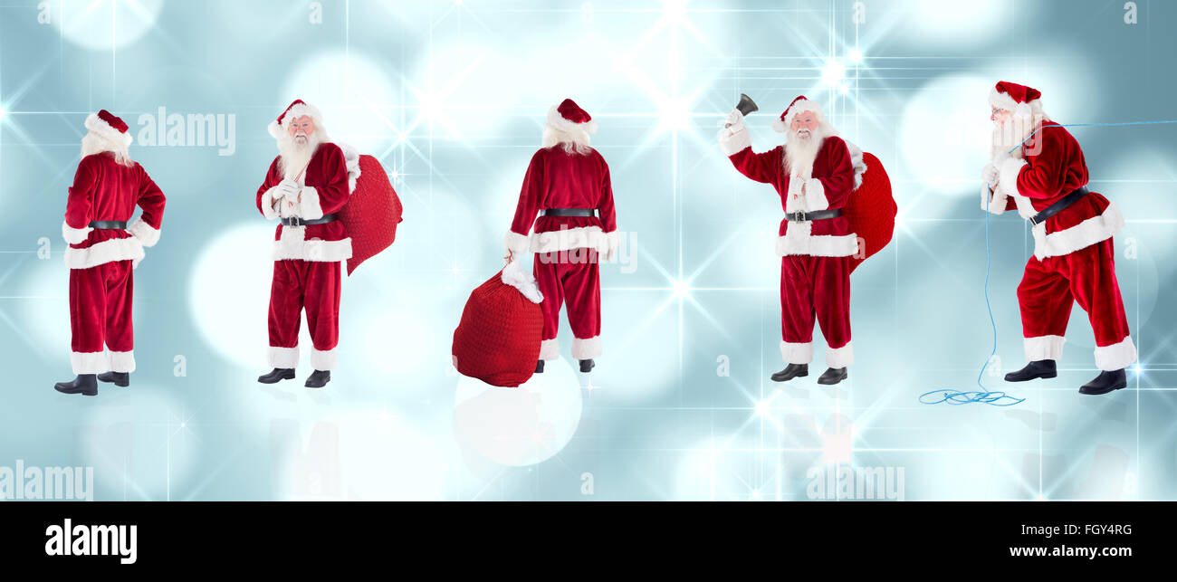Composite image of different santas Stock Photo - Alamy