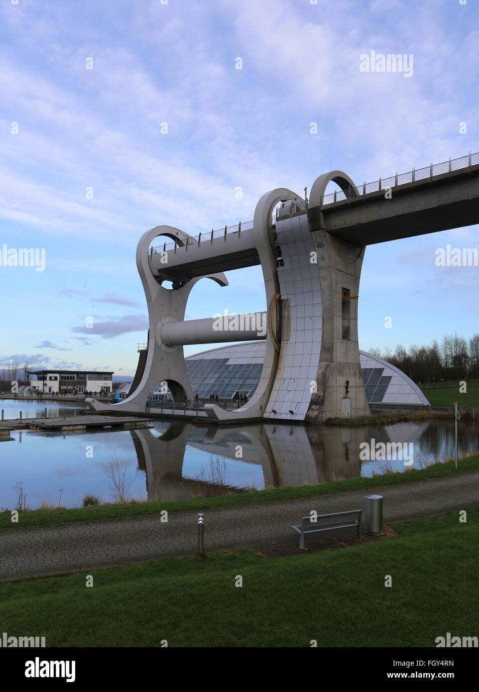 Falkirk wheel rotating boat lift Falkirk Scotland December 2015 Stock ...