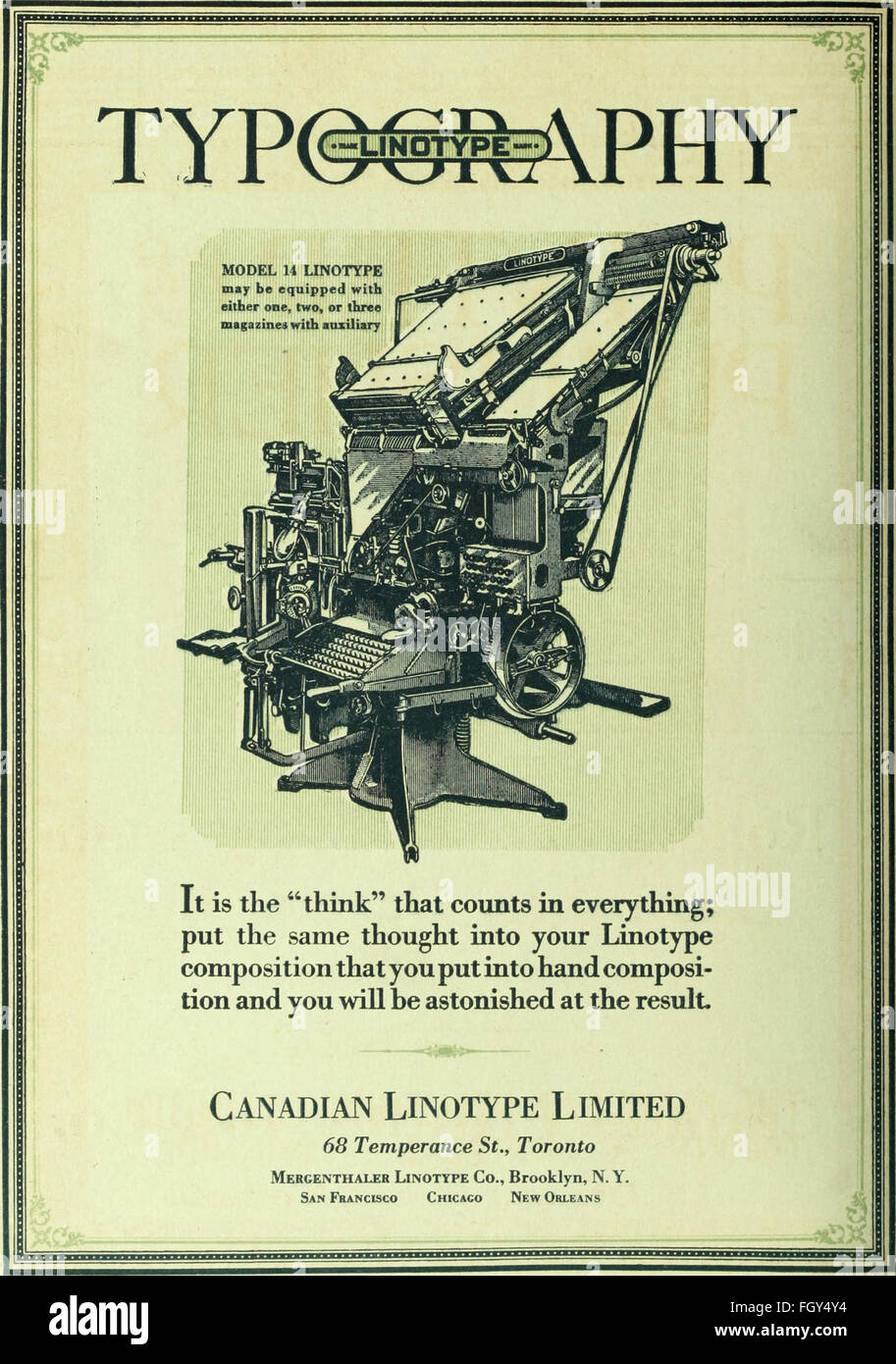 The *Canadian Printer and Publisher* (1920) covers trends in the ...