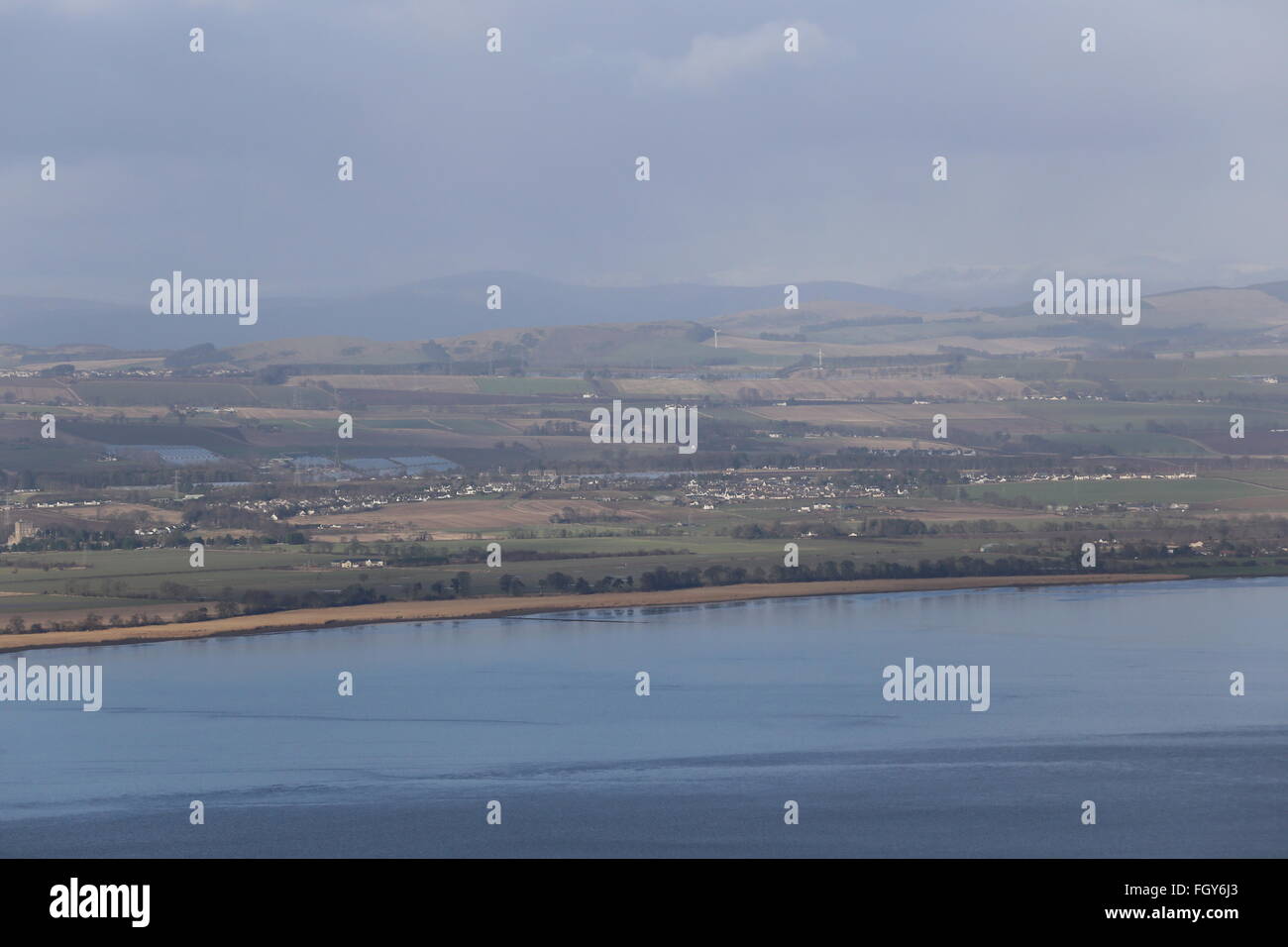 Distant view of Longforgan Scotland February 2016 Stock Photo - Alamy