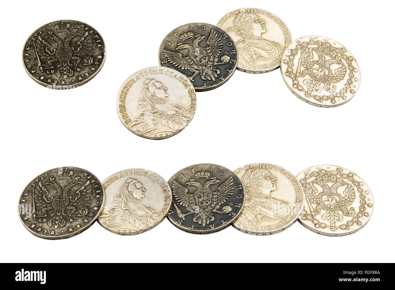 Ancient silver coins Stock Photo - Alamy