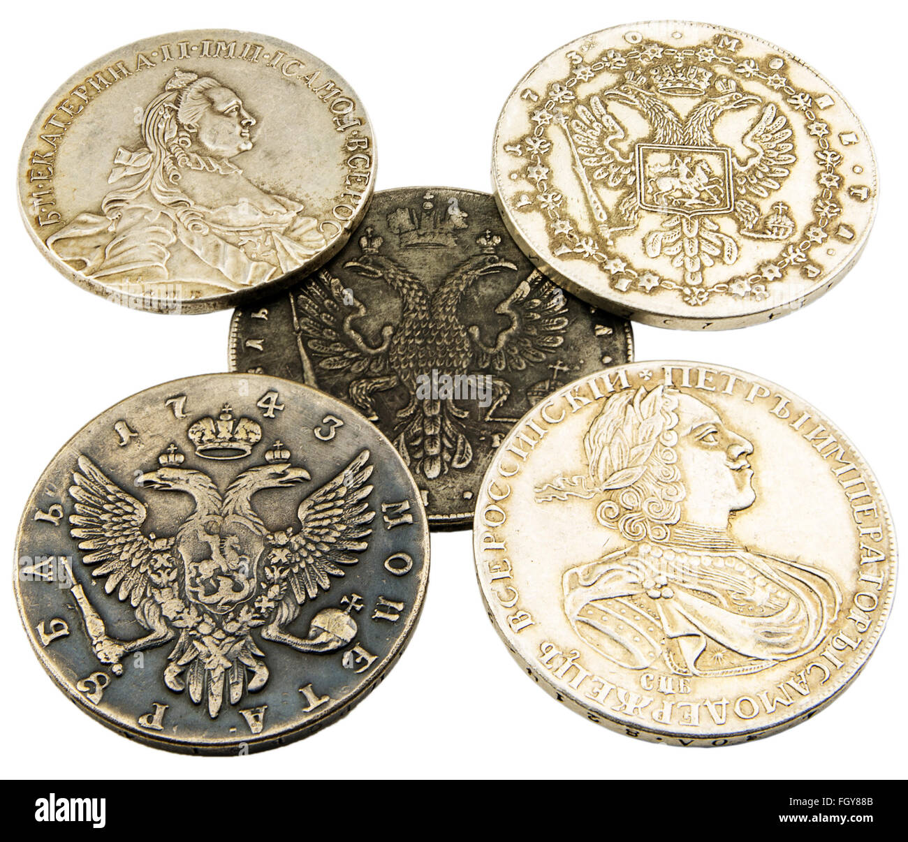 Ancient silver coins Stock Photo - Alamy