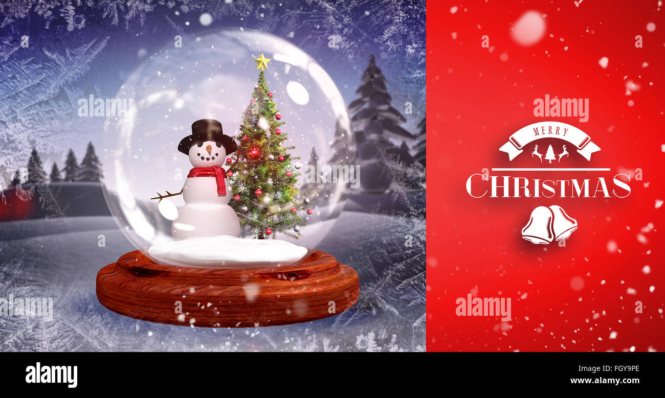 Composite image of snow falling Stock Photo - Alamy