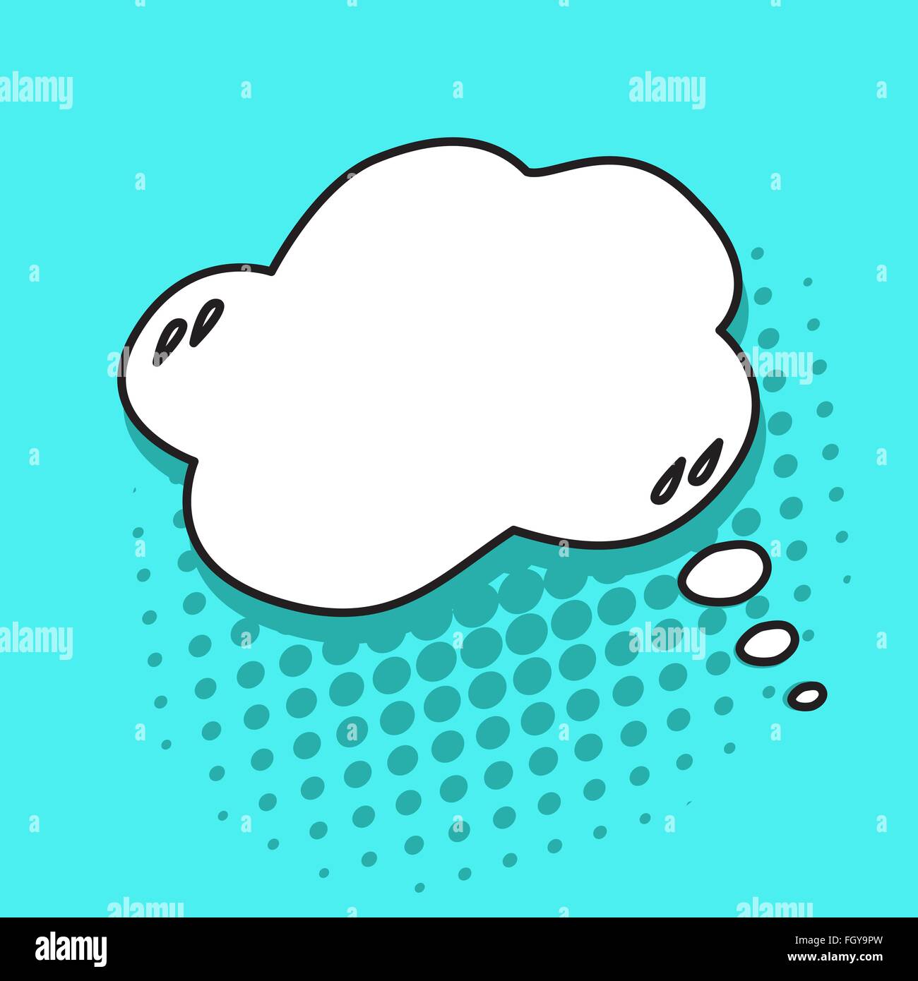 Pop art speech bubble on blue background Stock Vector Image & Art - Alamy