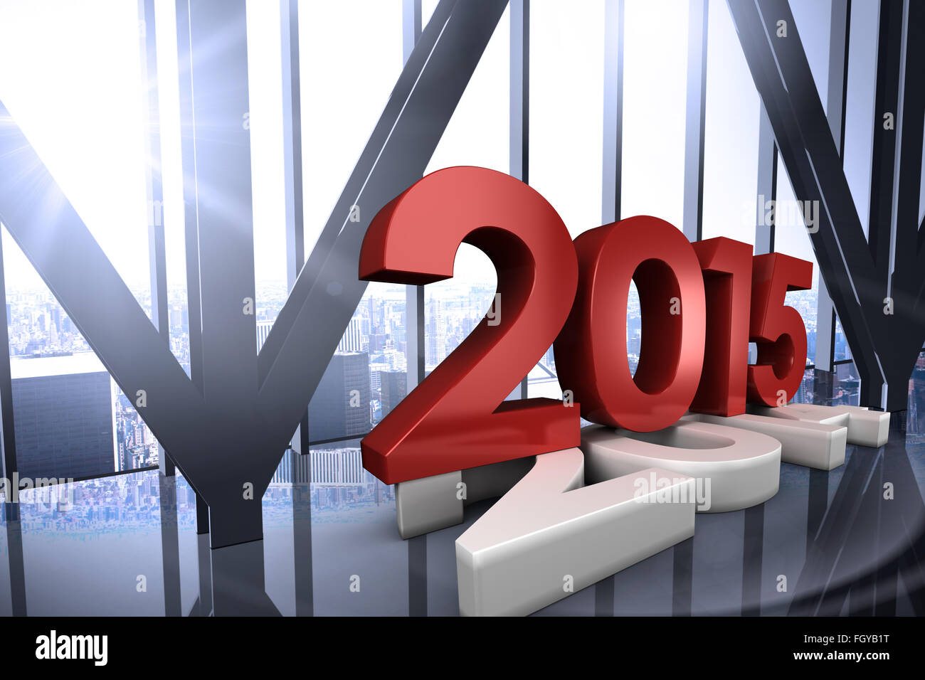 Composite image of 2015 squashing 2014 Stock Photo - Alamy