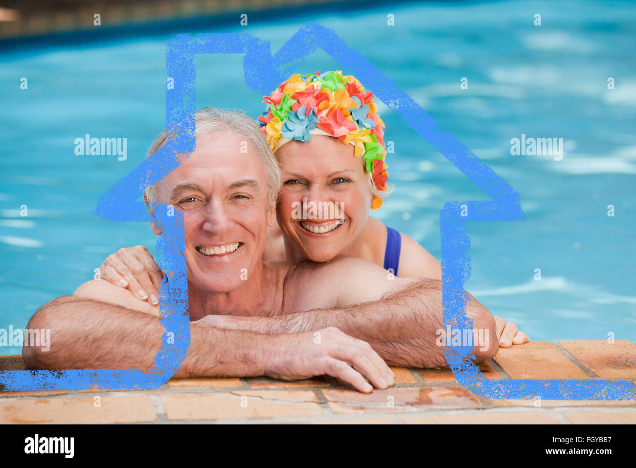 Mature couple in swimming pool hi-res stock photography and images - Alamy