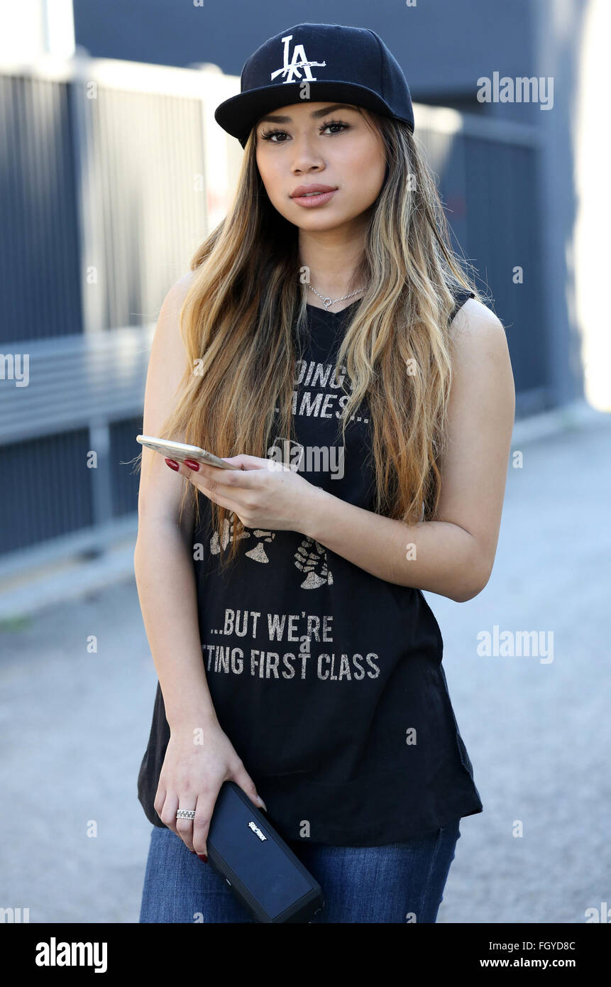 American singer and songwriter Jessica Sanchez is seen out and about in ...