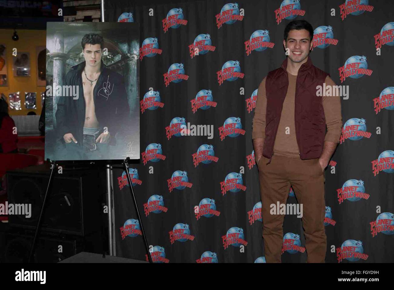 Actor David Castro at Planet Hollywood Times Square promoting his ...