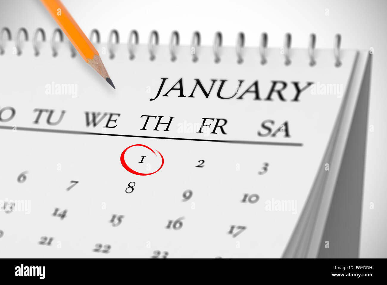 Composite image of january on calendar Stock Photo - Alamy