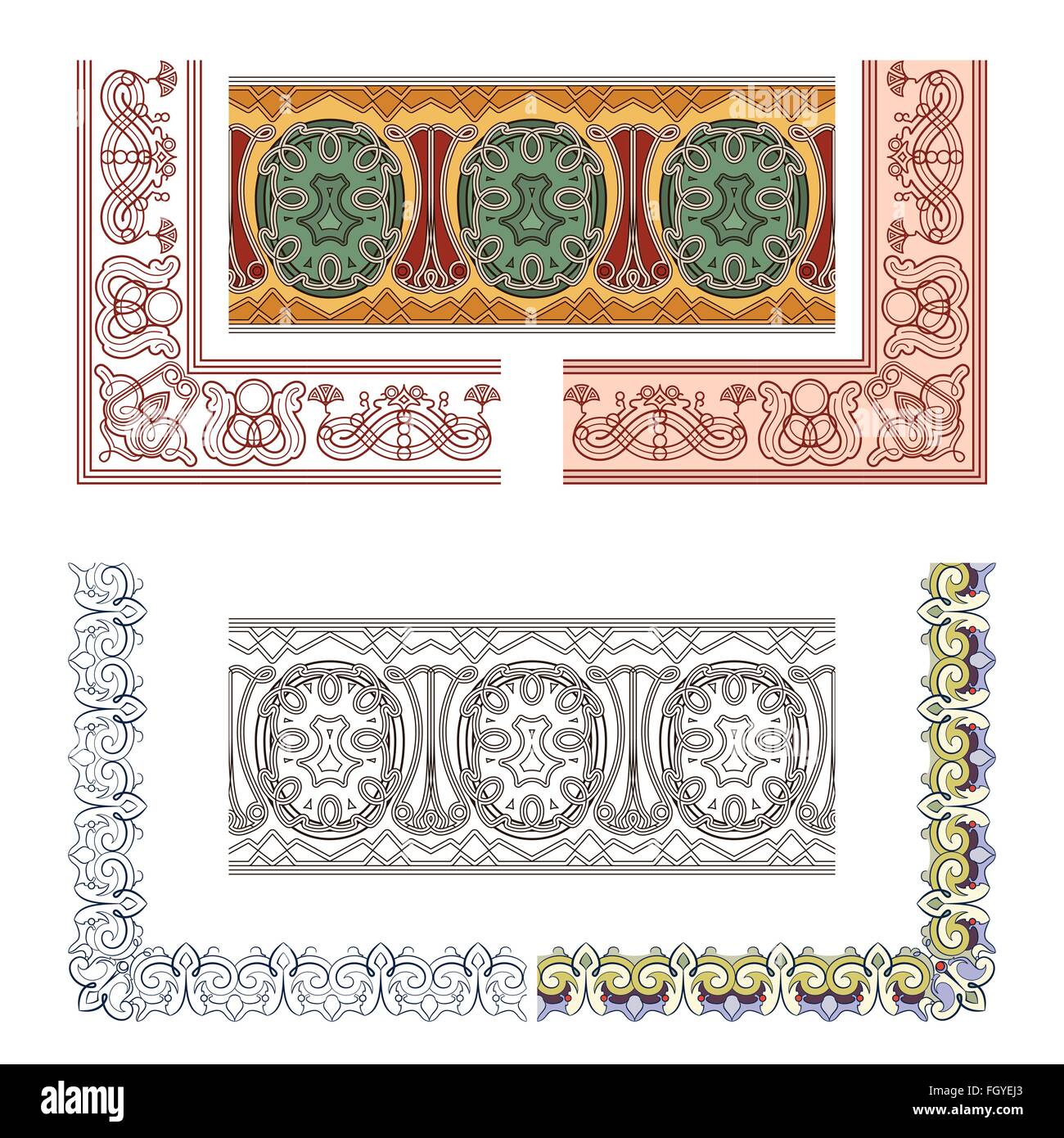 Art nouveau scroll Cut Out Stock Images & Pictures - Alamy