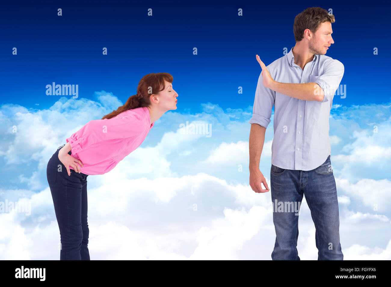 Man woman computer fight hi-res stock photography and images - Alamy