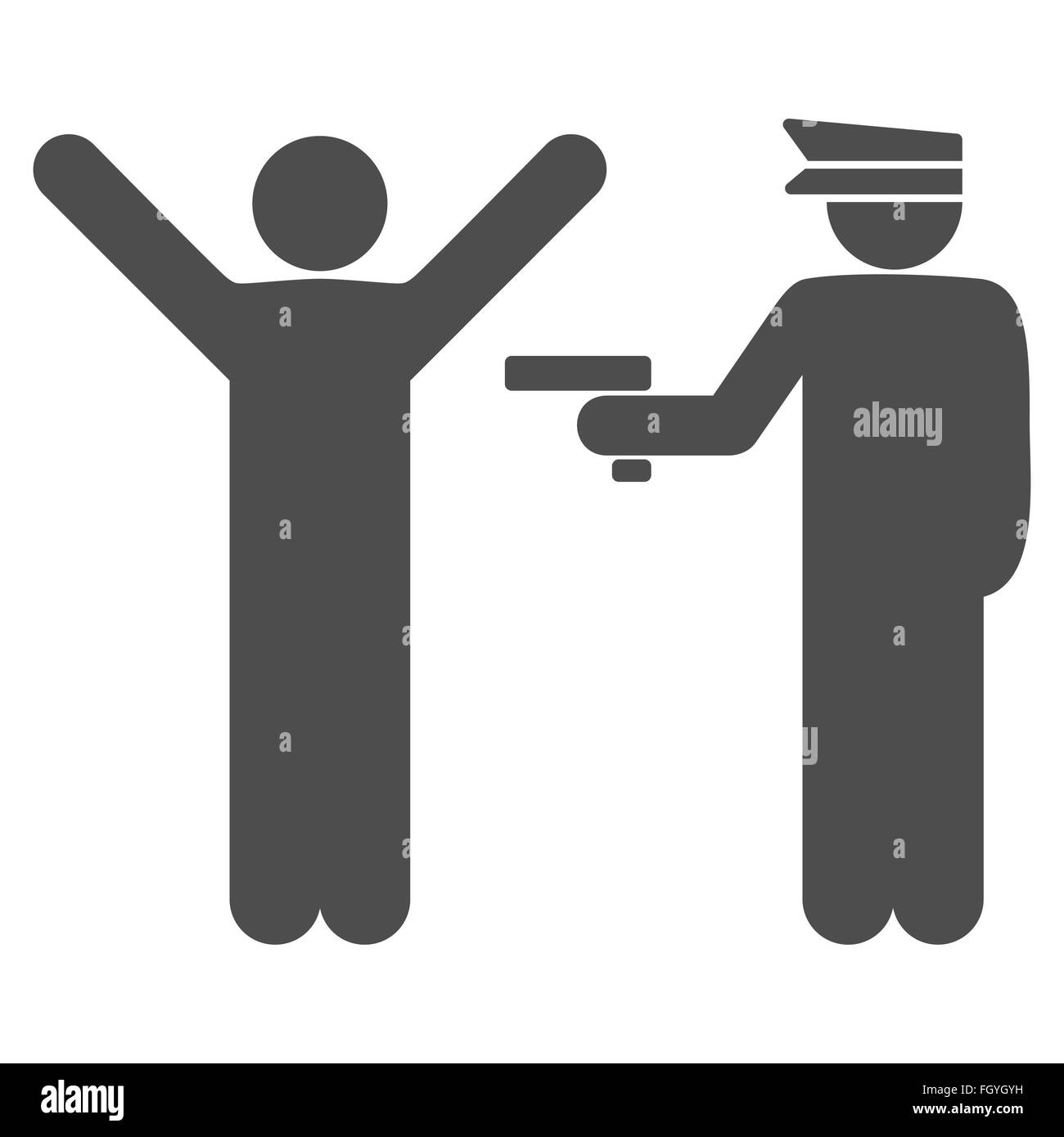 Security guard police officer thief Black and White Stock Photos ...