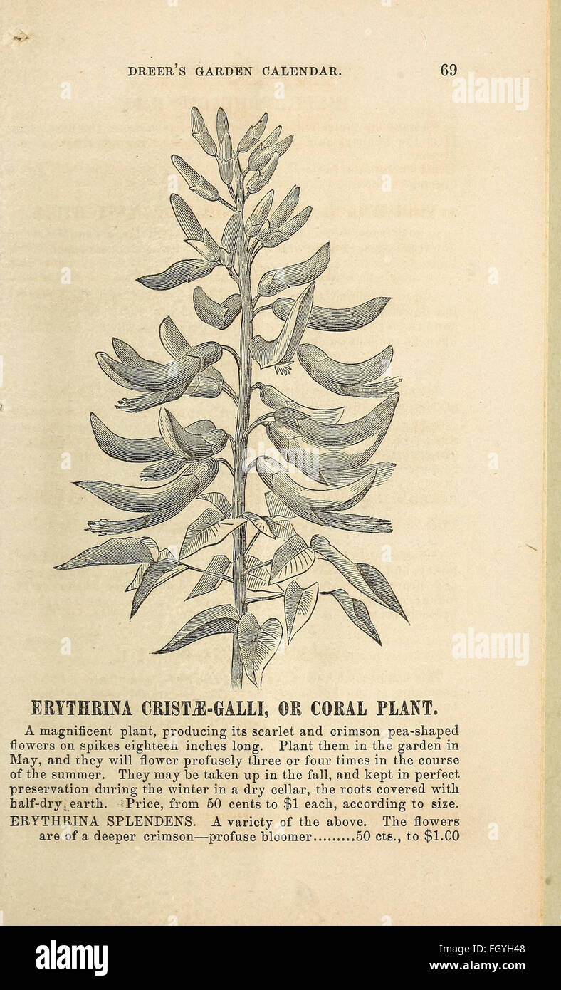 An 1868 gardening calendar from Dreer’s, offering planting advice ...