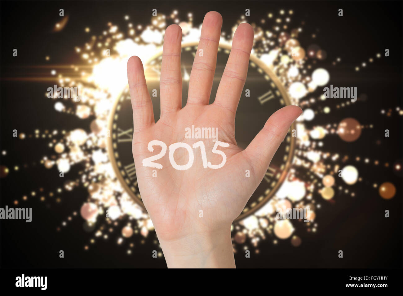 Composite image of hand with fingers spread out Stock Photo - Alamy