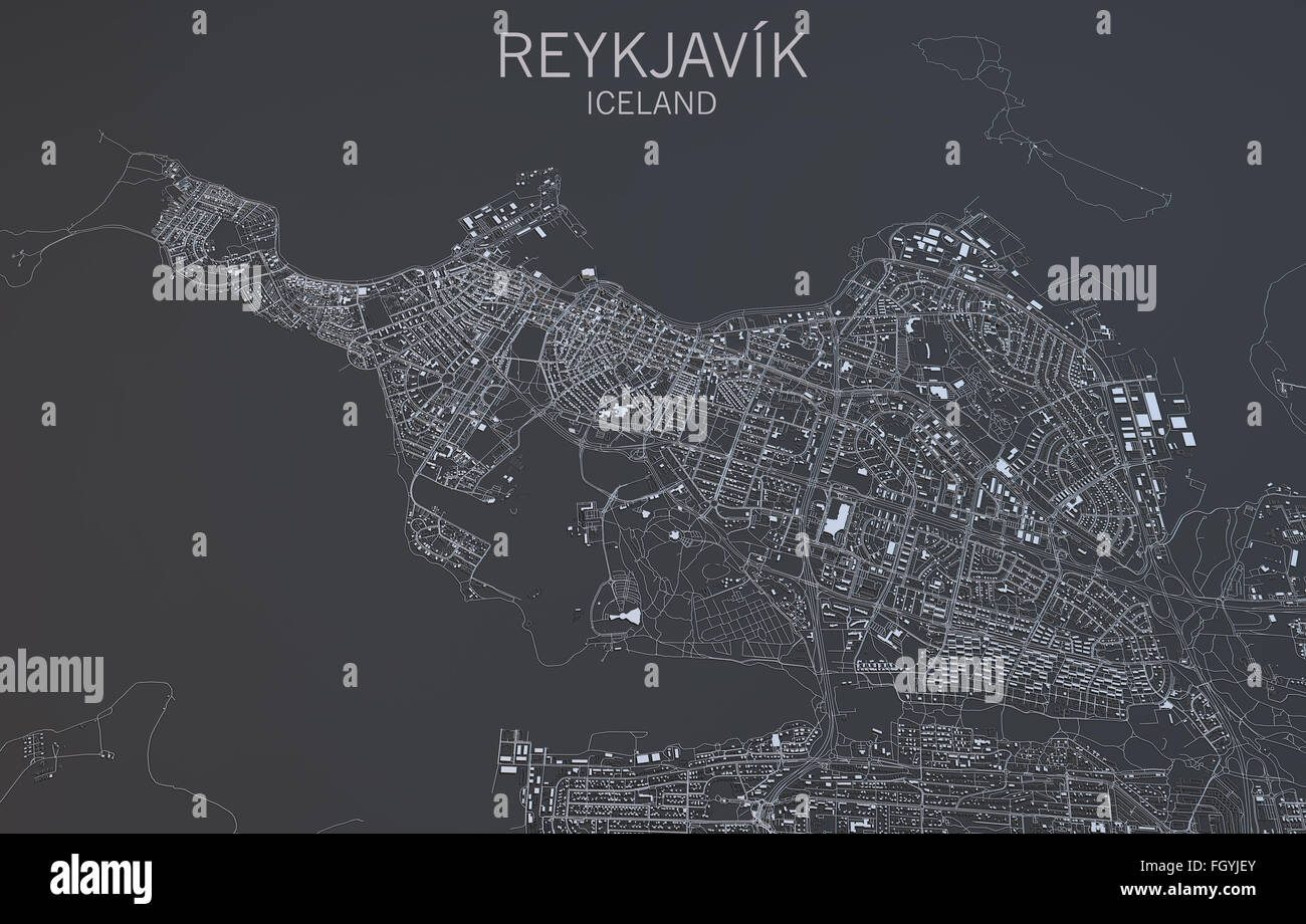Map of reykjavik hi-res stock photography and images - Alamy