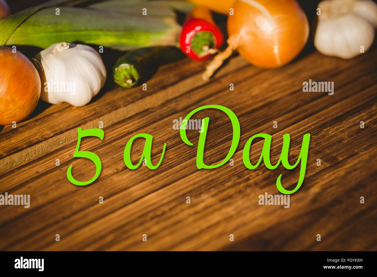 Composite image of 5 a day Stock Photo - Alamy