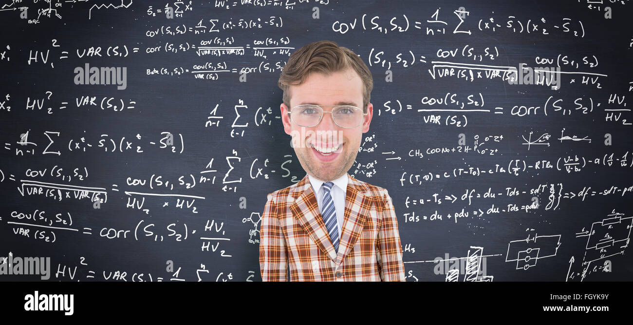 Composite image of geeky businessman Stock Photo - Alamy