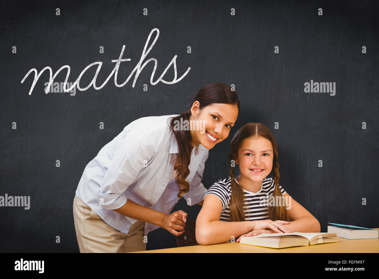 Female student sitting against bookshelf hi-res stock photography and ...