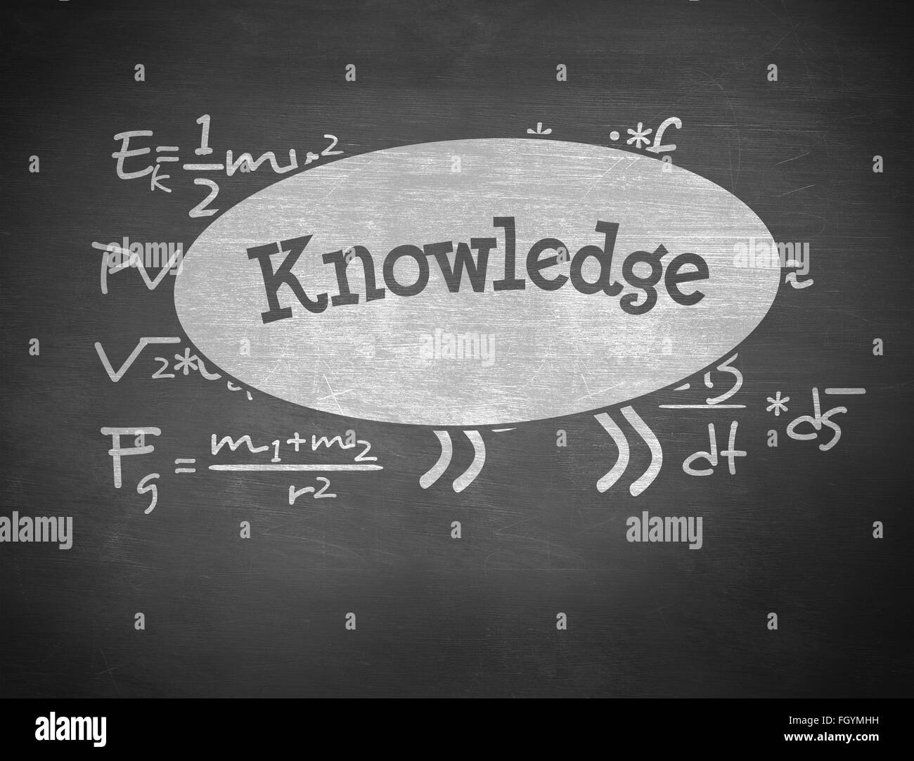 Knowledge against black background Stock Photo - Alamy