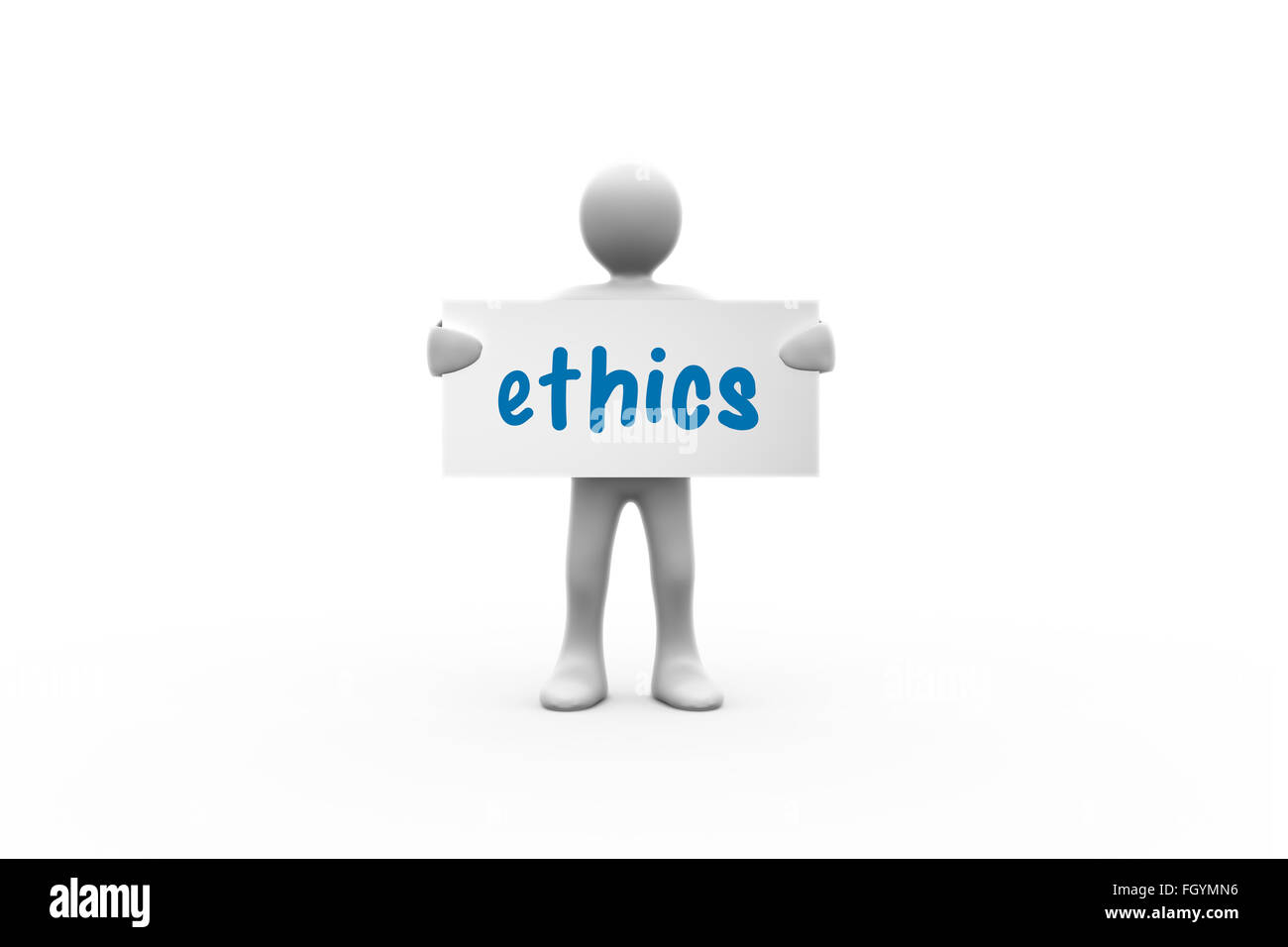 Ethics against white background with vignette Stock Photo - Alamy