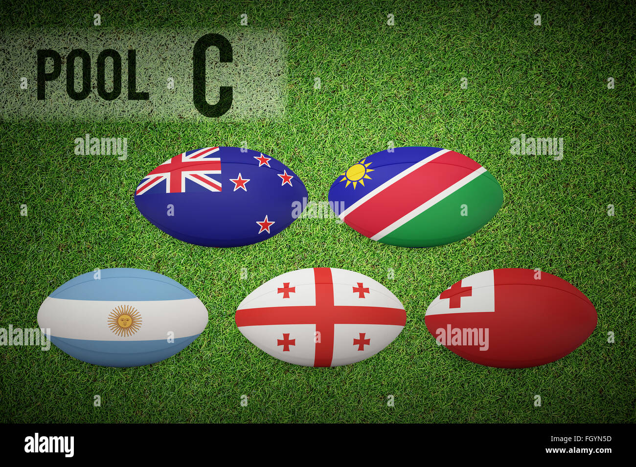Composite image of rugby world cup pool c Stock Photo - Alamy