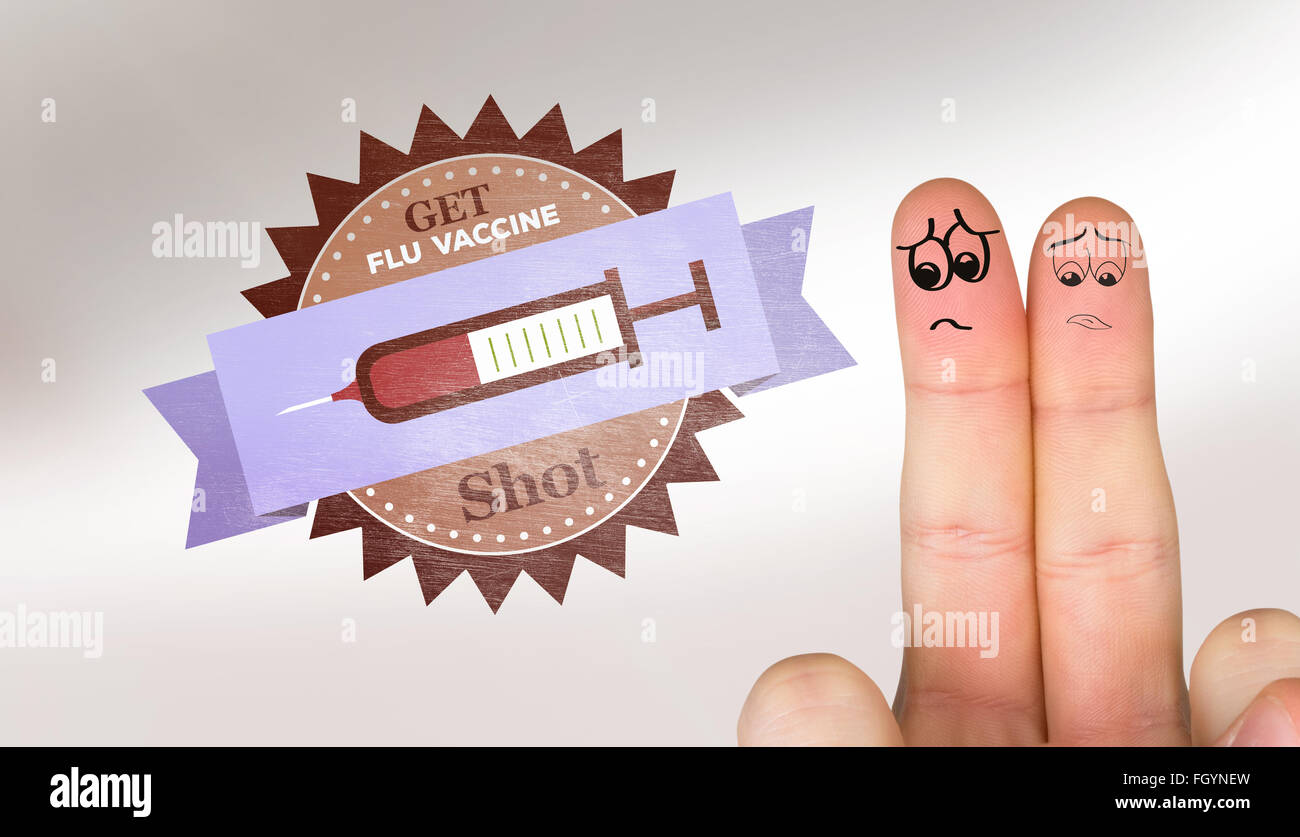 Composite image of sad fingers Stock Photo - Alamy