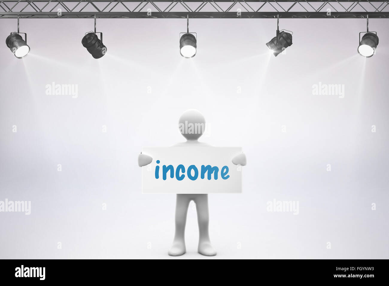 Income against grey background Stock Photo - Alamy