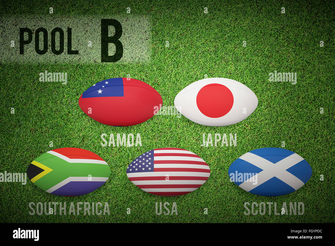 Composite image of rugby world cup pool b Stock Photo - Alamy