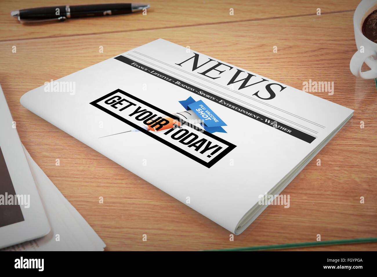 Composite image of flu shot message Stock Photo - Alamy