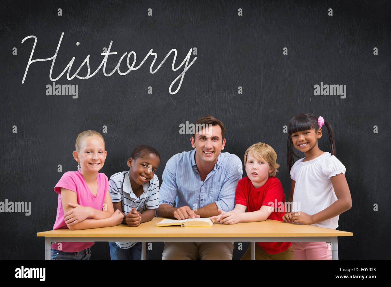 History against blackboard Stock Photo - Alamy