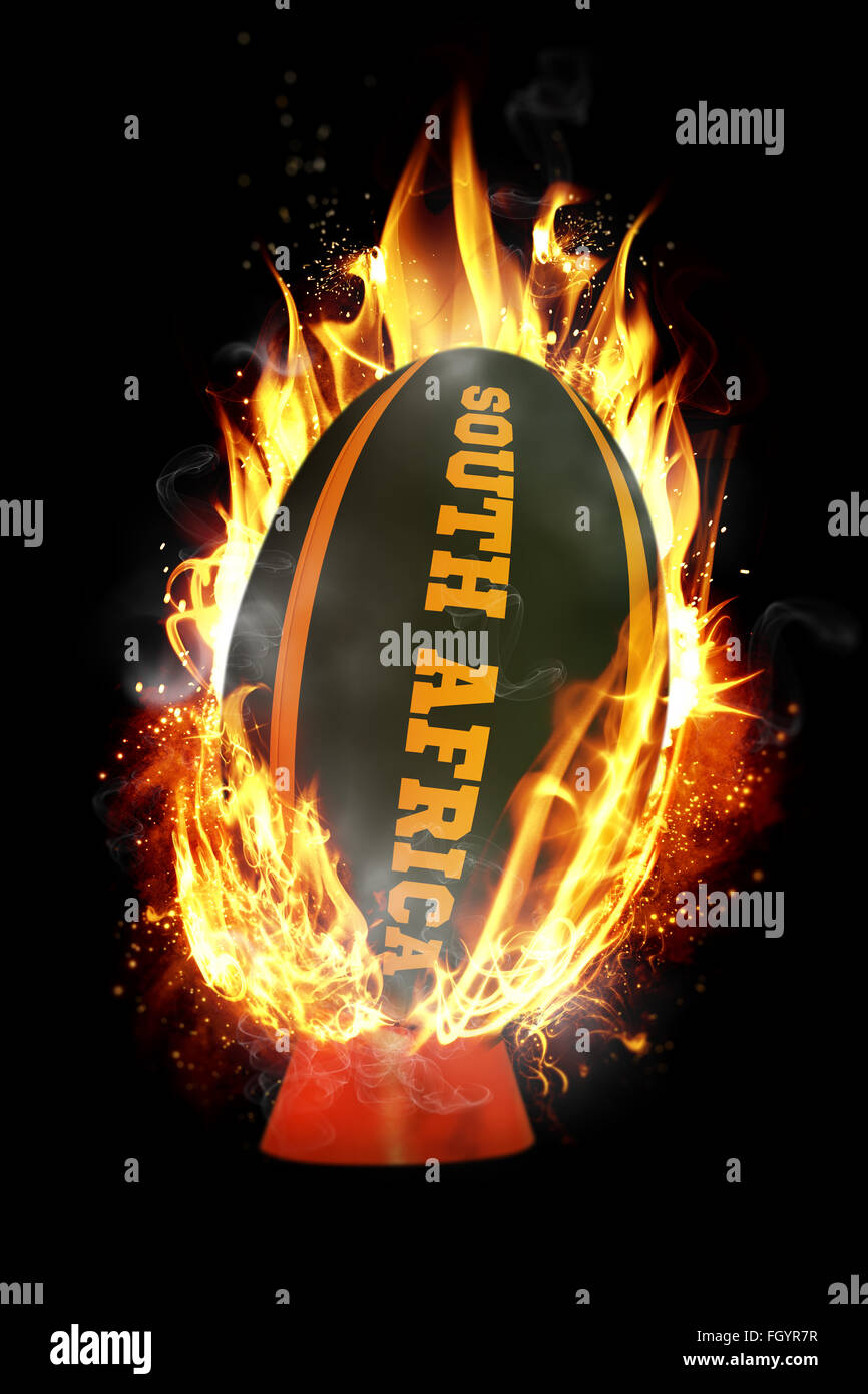 Composite image of south africa rugby ball Stock Photo - Alamy