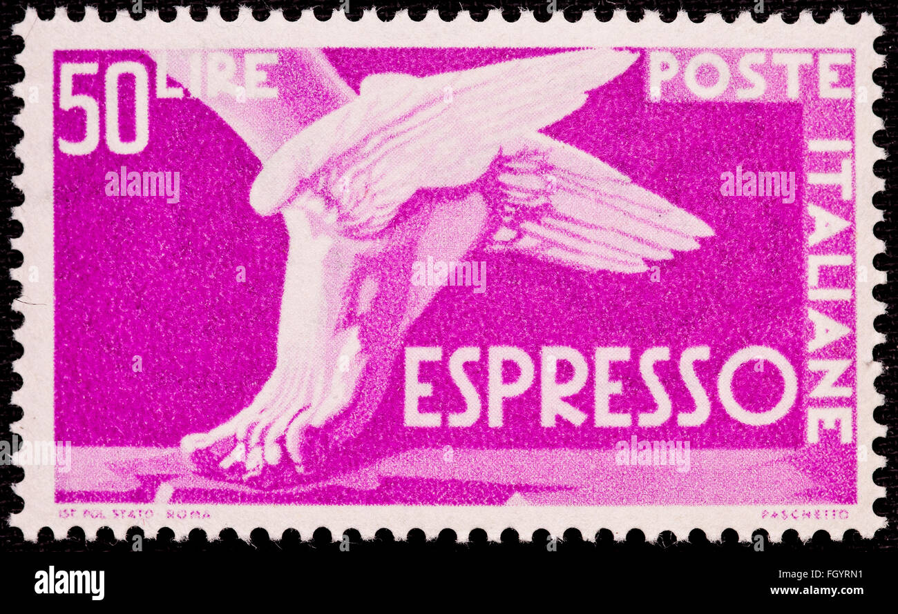 1945 - Italian mint express stamp issue Lire 50 Stock Photo - Alamy