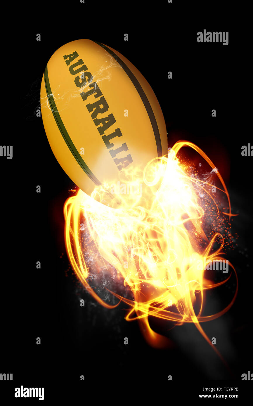 Composite image of australia rugby ball Stock Photo - Alamy