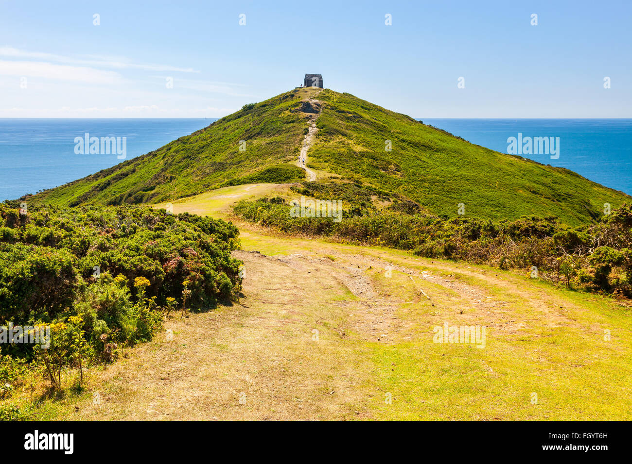 Rame Head at the start of Whitsand Bay as seen from the coast path ...