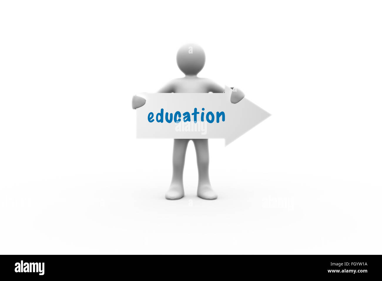 Education against white background with vignette Stock Photo - Alamy