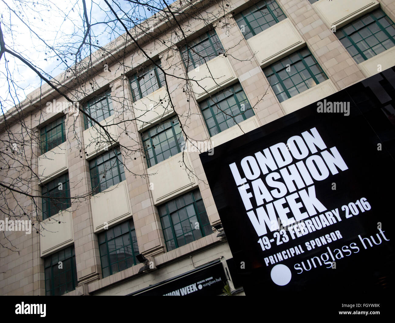 London, UK. 22nd Feb, 2016. Attendees at the London Fashion Week in ...