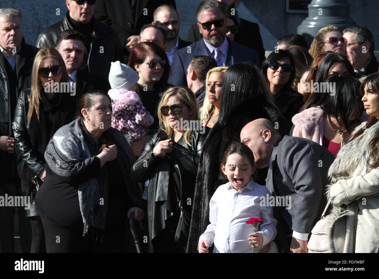 New York, USA. 21st Feb, 2016. Funeral for Angela '' Big Ang '' Raiola ...