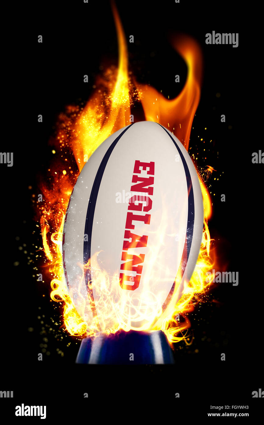 Composite image of england rugby ball Stock Photo - Alamy