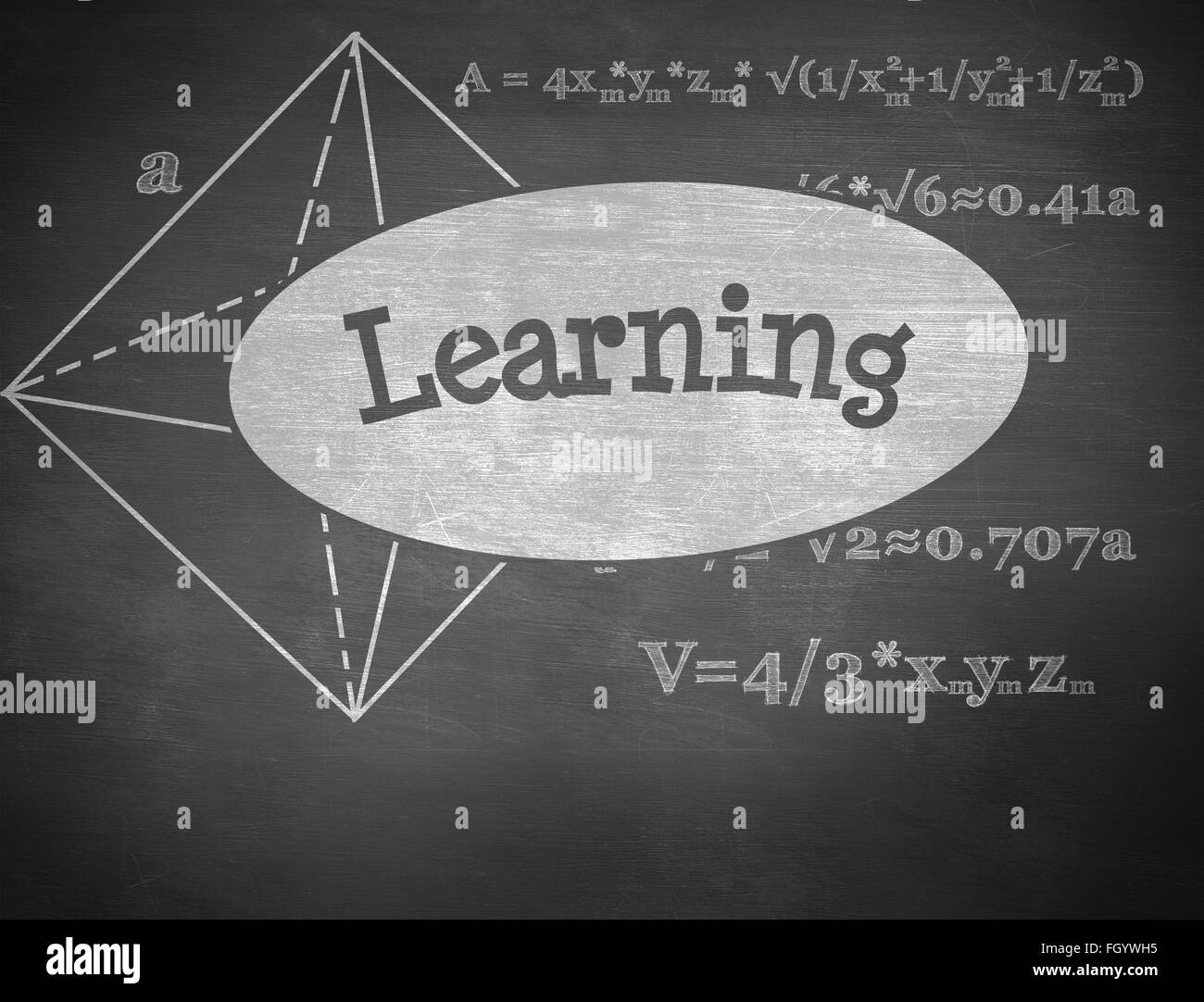 Learning against black background Stock Photo - Alamy