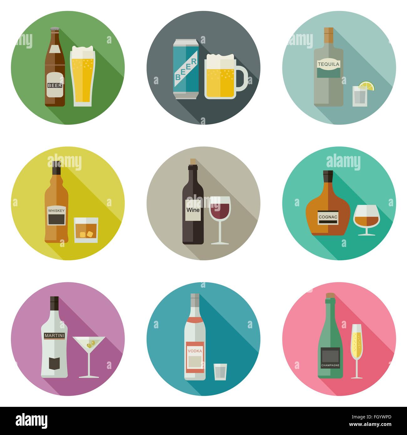 Beverages and drinks icons Stock Vector Image & Art - Alamy