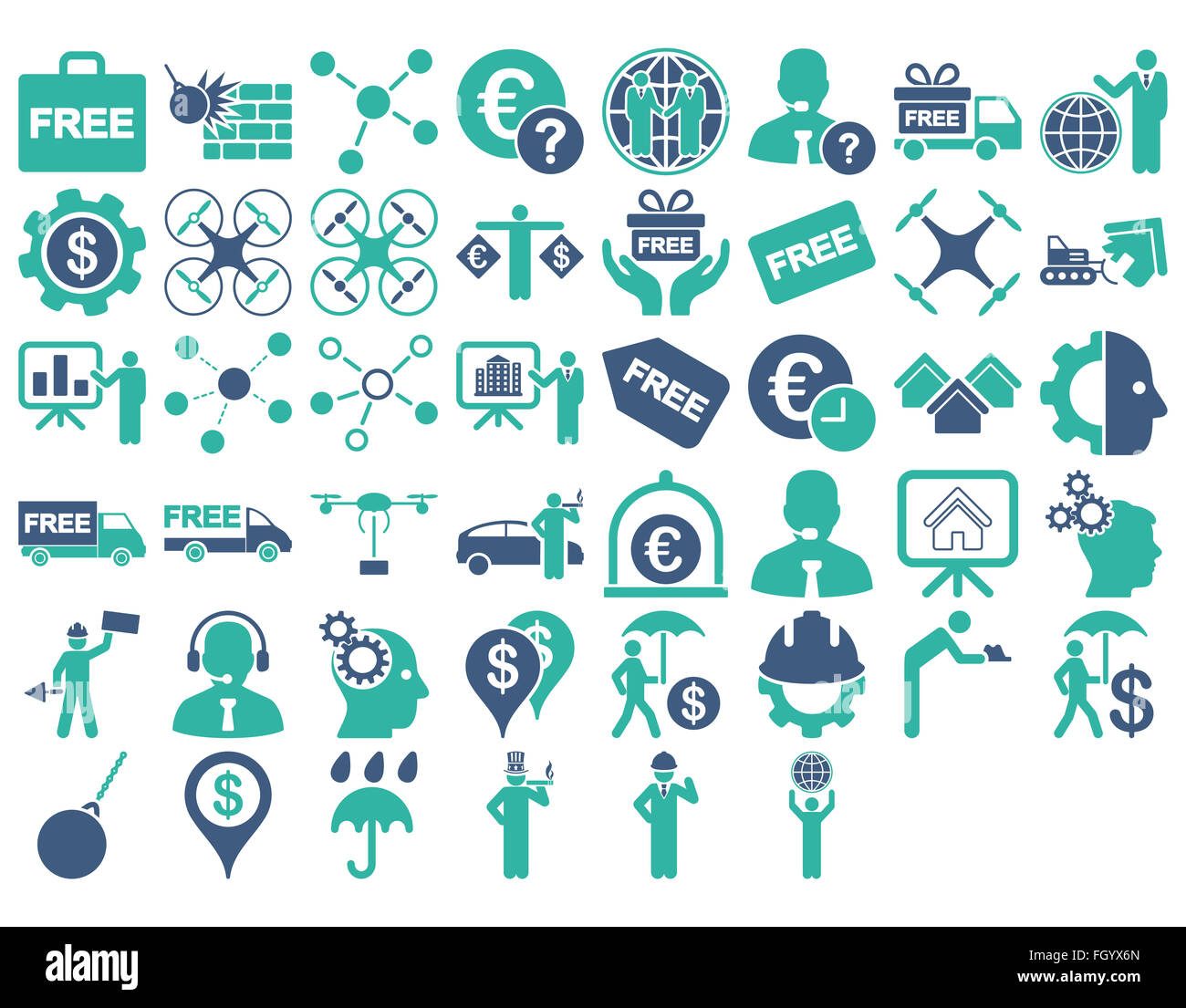 Business Icon Set Stock Photo - Alamy