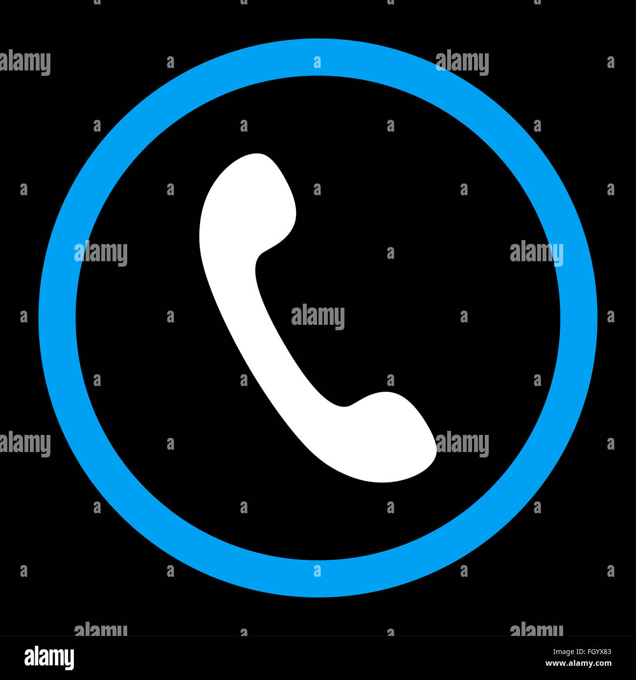 Phone flat blue and white colors rounded vector icon Stock Photo - Alamy