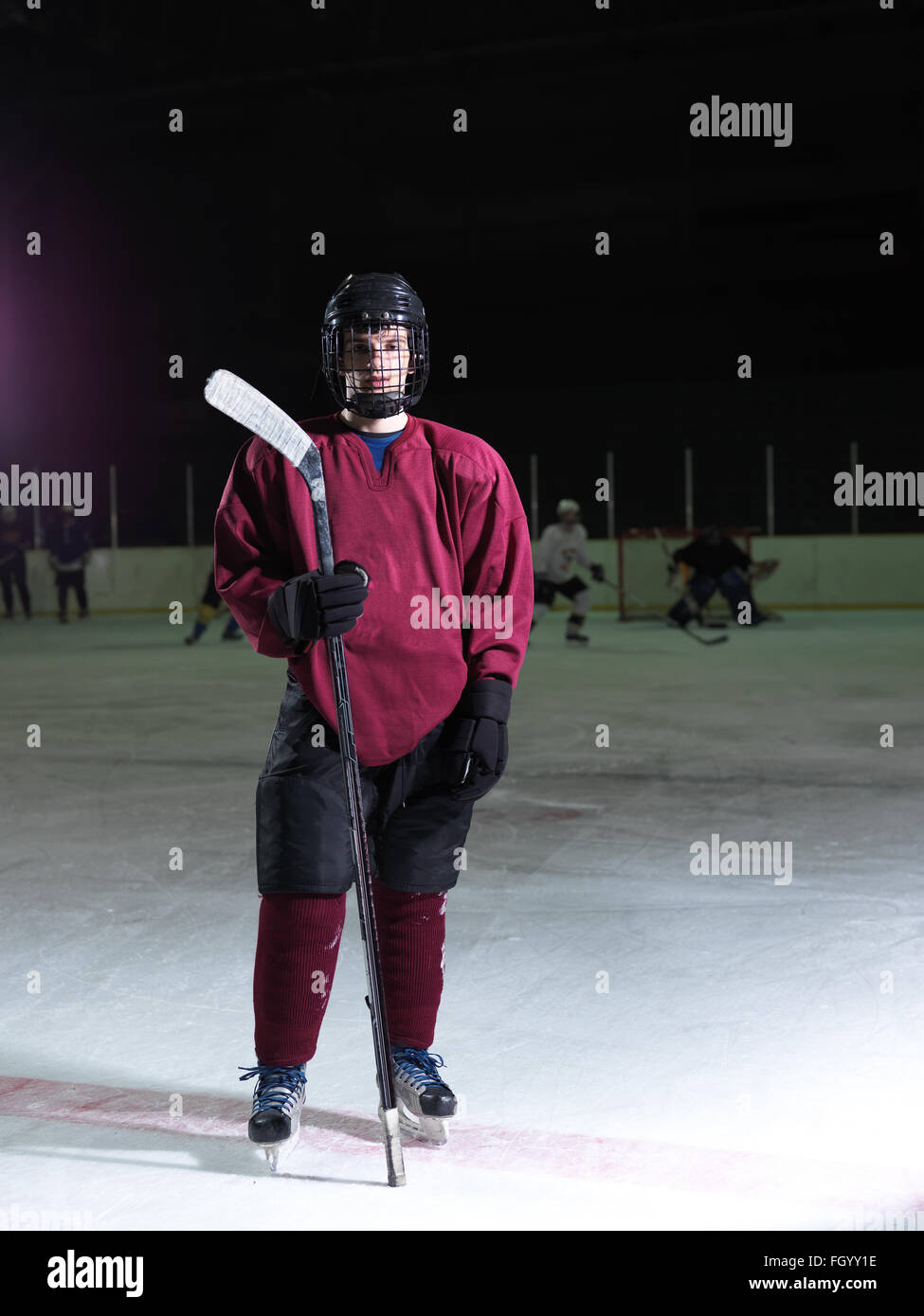 hockey player portrait Stock Photo - Alamy